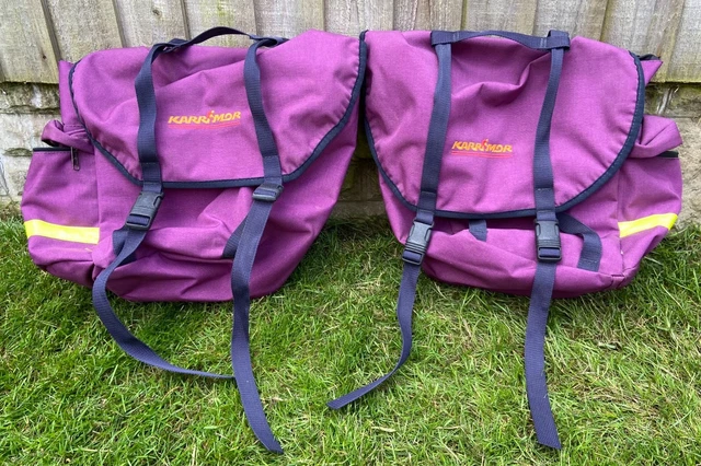 KARRIMOR KAROUSEL IBERIAN Double Pannier Set Damson Purple Cycling ...