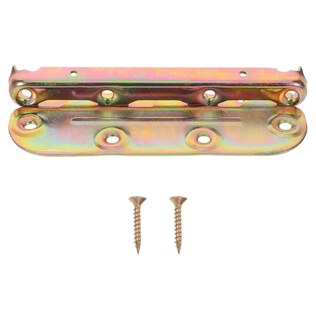 4 SETS BED Rail Brackets Iron Hardware Accessories For Bed Frame ...