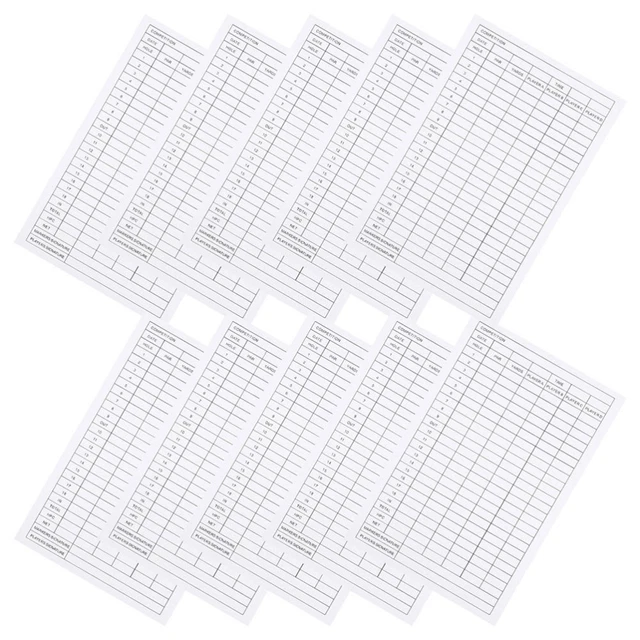 30 PCS NUMBER Record Tools Score Paper for Outdoor Coated Scorecards £ ...