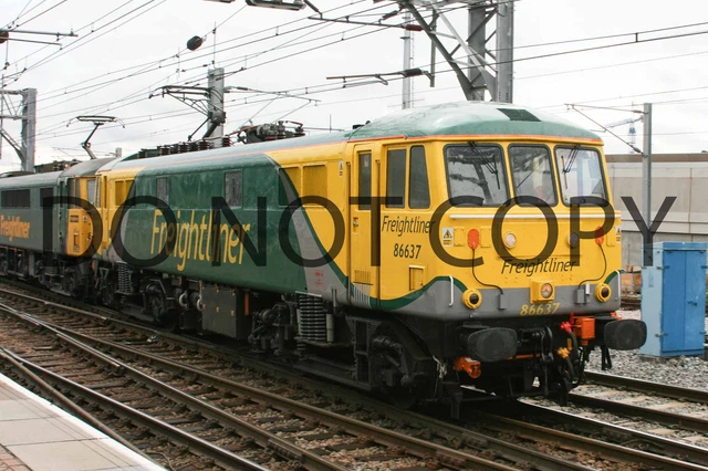 UK DIESEL TRAIN Railway Photograph Of Class 86 86637 Locomotive. Rm86 ...