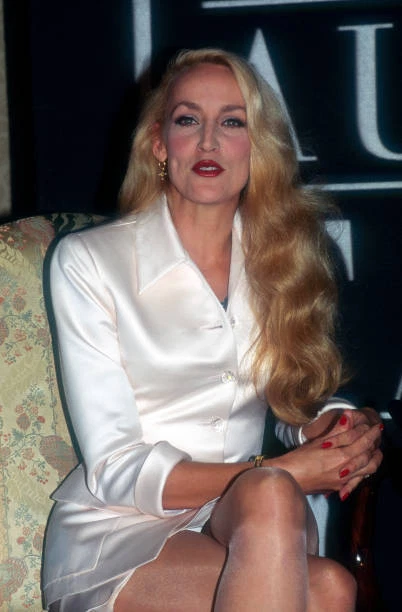 AMERICAN MODEL AND actress Jerry Hall during a press conference ah ...