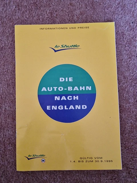 BOOKLET GUIDE BROCHURE CATALOGUE to EUROTUNNEL'S LE SHUTTLE 1995 £9.99 ...