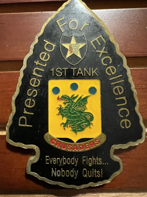 US ARMY 1ST Tank Crusaders Arrowhead Challenge Coin EUR 65,22 - PicClick FR