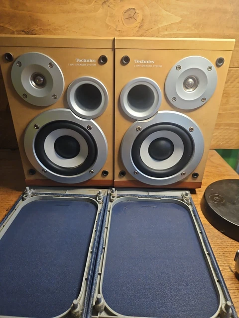 TECHNICS SB-HD505 HI-FI Stereo Bookshelf Speakers Pair 6 Ohm Bi ...