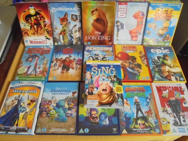 JOBLOT OF 16 Disney Pixar &Dreamworks Children's Animation Dvd's - Dvd ...