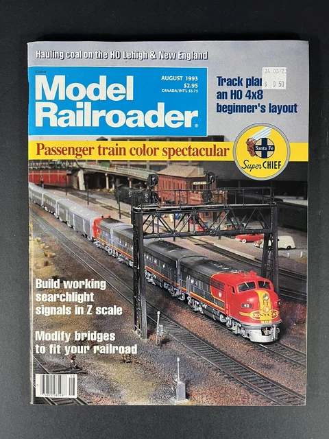 MODEL RAILROADER MAGAZINE August 1993 £5.58 - PicClick UK