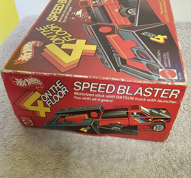 HOT WHEELS SPEED BLASTER. 4 speed DATSUN WITH LAUNCHER. 1982. BOXED ...