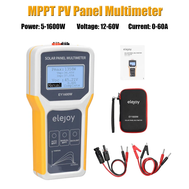 EY1600W 60A MPPT Solar Panel Tester 5-1600W Power Meter Voltage ...
