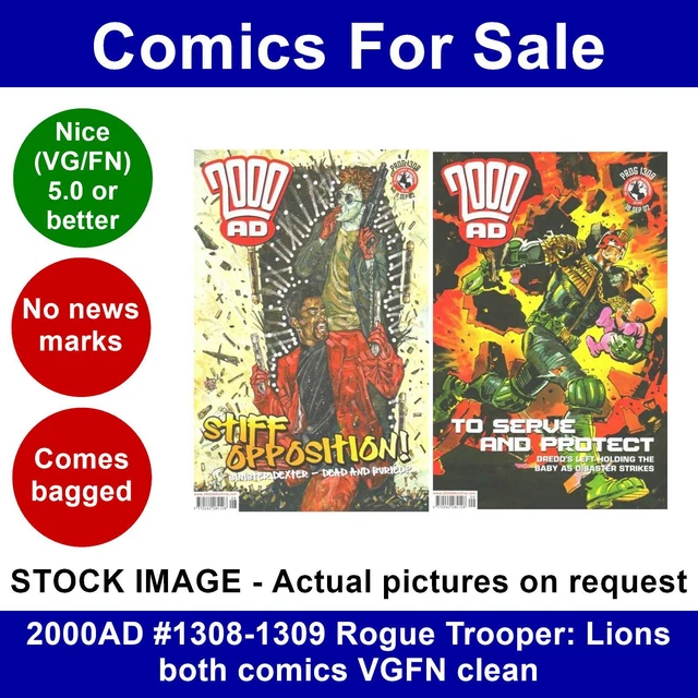 2000AD #1308-1309 ROGUE Trooper: Lions both comics VGFN clean EUR 5,66 ...