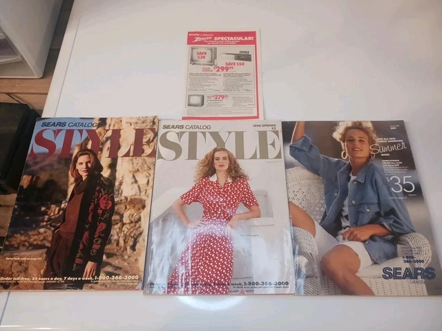 LOT OF 4 1990 Sears Catalog Fall/Winter/Spring Style 1991 Summer Bonus ...