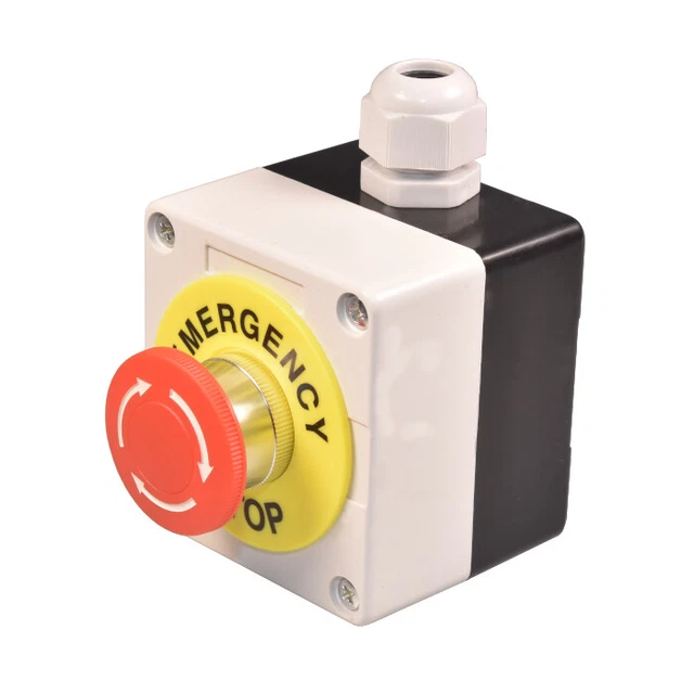 EMERGENCY STOP SWITCH 10A IP65 Emergency Stop Switch with Enclosure ...