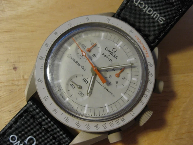 OMEGA SWATCH SPEEDMASTER Moonswatch Mission To Jupiter Chronograph Mens ...