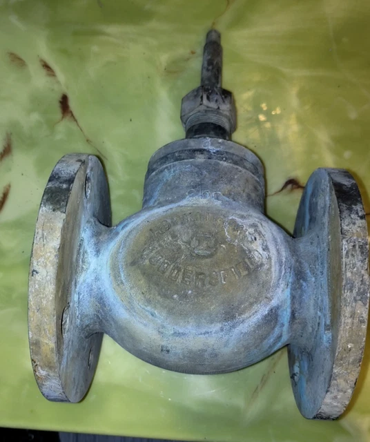 ANTIQUE LARGE HEAVY Gate Valve made by Hopkinsons of Huddersfield £52. ...