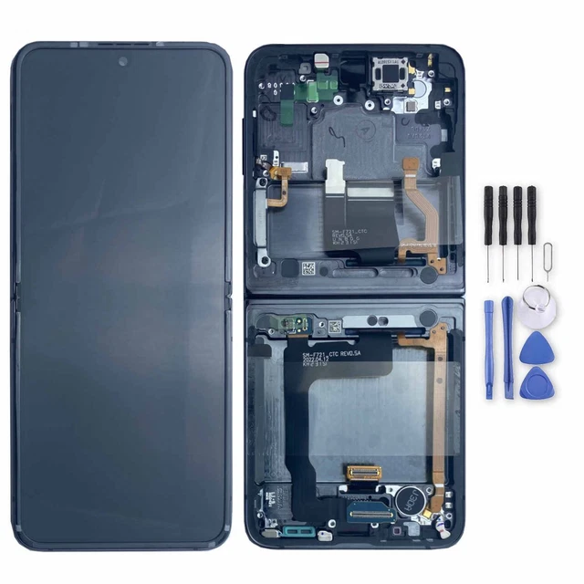 SAMSUNG DISPLAY LCD per Galaxy Z Flip4 5G + Touch + Telaio GH82-29440A ...