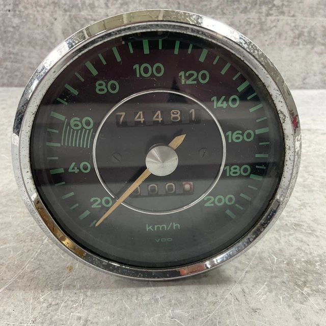 PORSCHE 356 SPEEDOMETER 20-200km/h VDO European Gauge Speedometer VTG ...