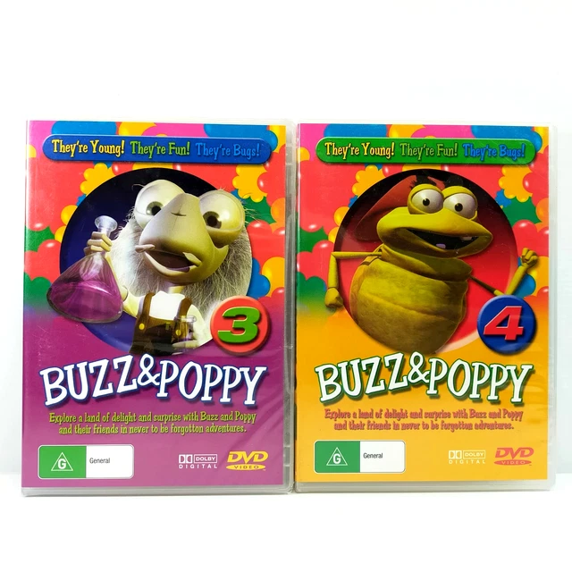 BUZZ & POPPY 3 4 DVD PAL ALL Region Brand New and Sealed $14.95 ...