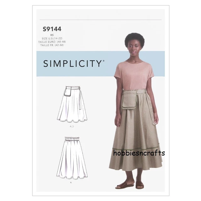 SIMPLICITY 9144 MISSES CIRCLE SKIRTS Sewing Pattern Sizes 6-14 & 14-22 ...