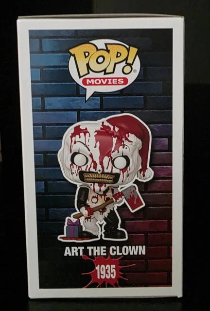 FUNKO POP MOVIES Terrifier 3 ART THE CLOWN BLOODY AXE # 1935 HOT TOPIC ...