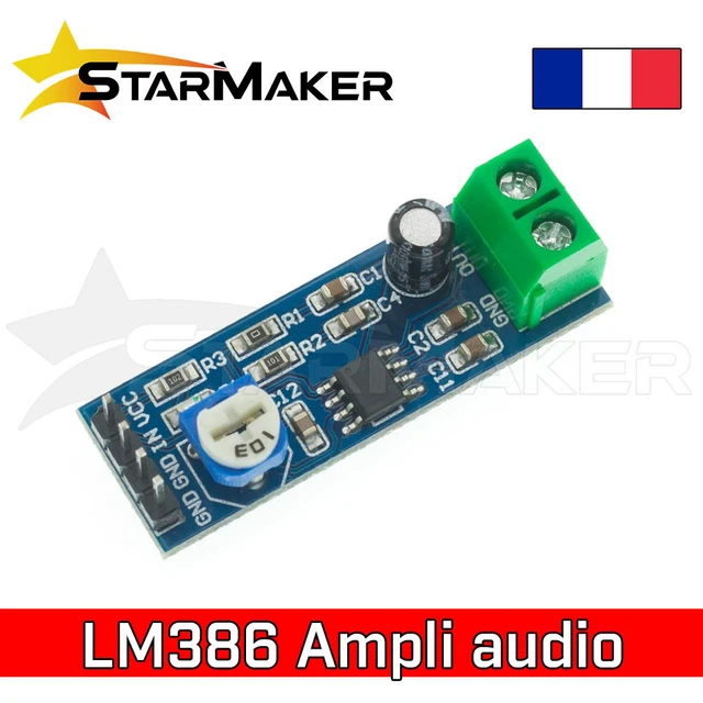 LM386 MODULE AMPLI audio 5V-12V - Gain 200x Audio amplifier EUR 4,29 ...