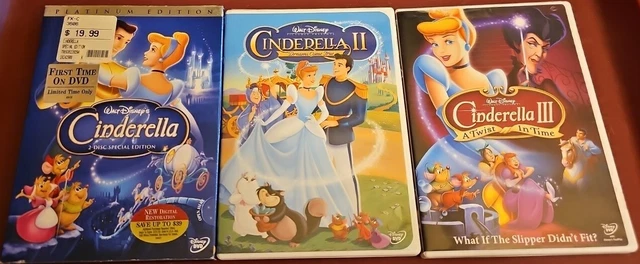 WALT DISNEY'S CINDERELLA 1 2 3 Trilogy (3 DVD Set) FREE SHIPPING! £12. ...