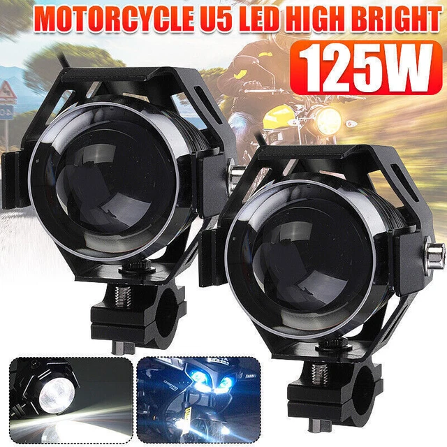 2PZ 125W U5 Luci Anteriori per Moto Faretti LED Moto Supplementari 3000LM EUR 32,93 - PicClick IT