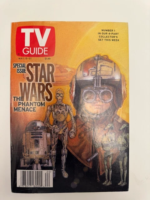 TV GUIDE MAGAZINE Star Wars Phantom Menace May 15-21 1999 Anakin ...
