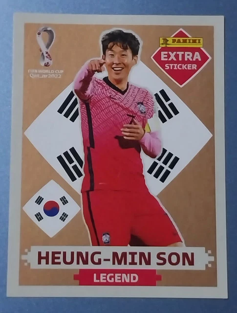 PANINI EXTRA STICKER Qatar 2022 #B11 HEUNG-MIN SON LEGEND PARALLEL ...