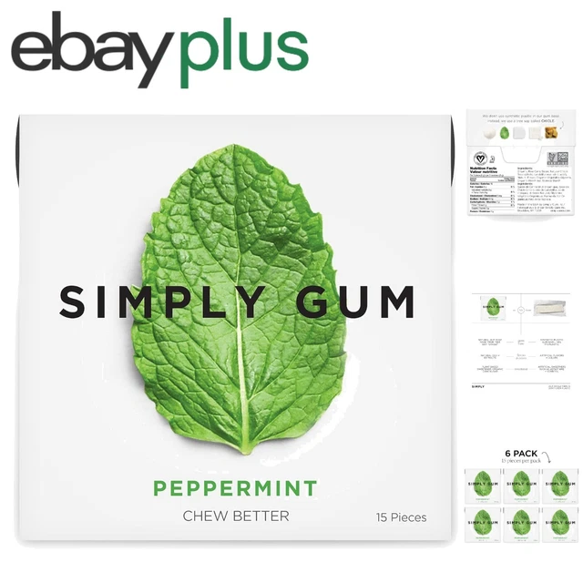 ECO-FRIENDLY PEPPERMINT CHEWING Gum with 90 Pieces - Biodegradable ...