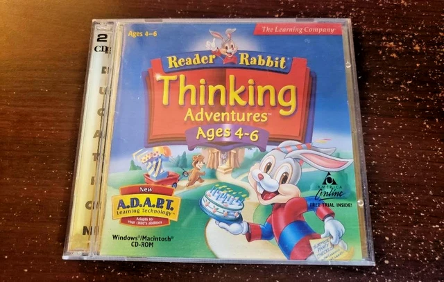 READER RABBIT THINKING Adventures Ages 4-6 CD-ROM (2 CD's) $15.00 ...