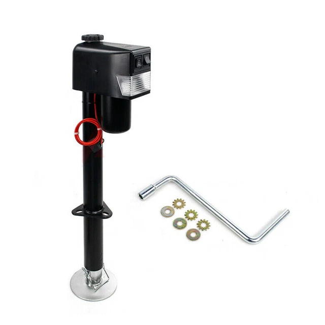 AU ELECTRIC JACK Stand Wheel 12v 1587kg Caravan Trailer Boat Stabilizer ...