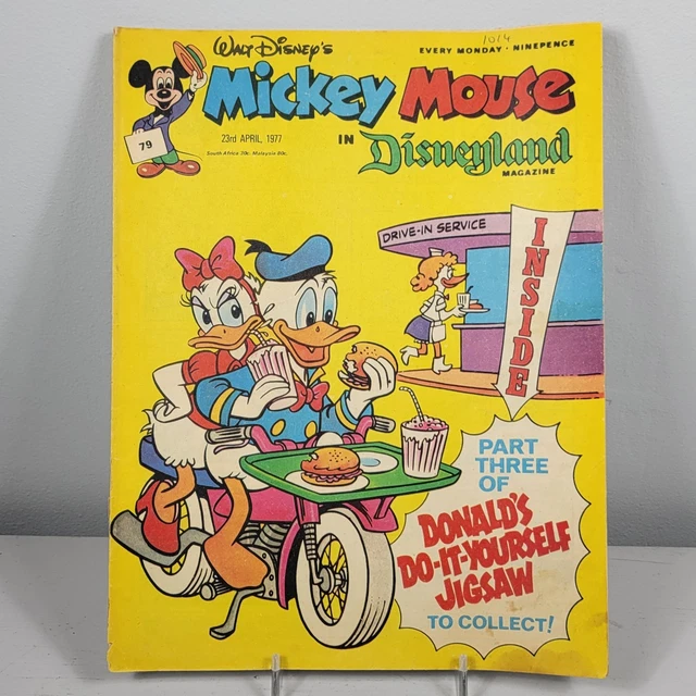 WALT DISNEY'S MICKEY MOUSE UK Magazine Comic #79 1977 Disneyland Donald ...