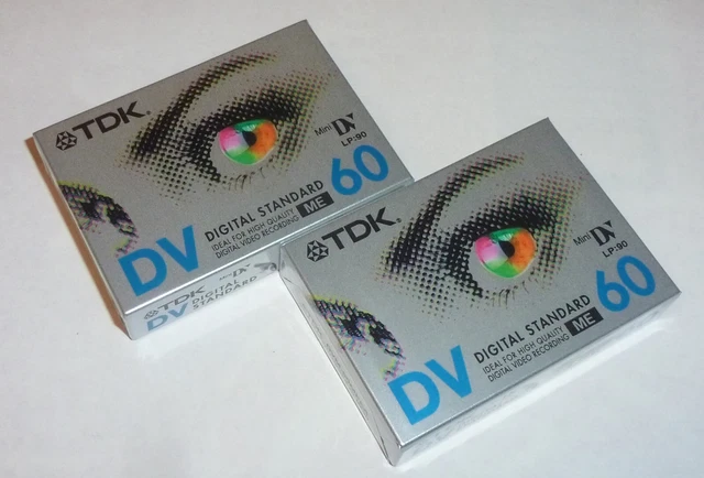 2 TDK MINI DV Cassette Tapes for Camcorder New & Sealed £7.90 - PicClick UK