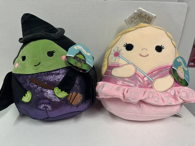 SQUISHMALLOWS 2024 WICKED Glinda & Elphaba Set! 10" New With Tags W ...