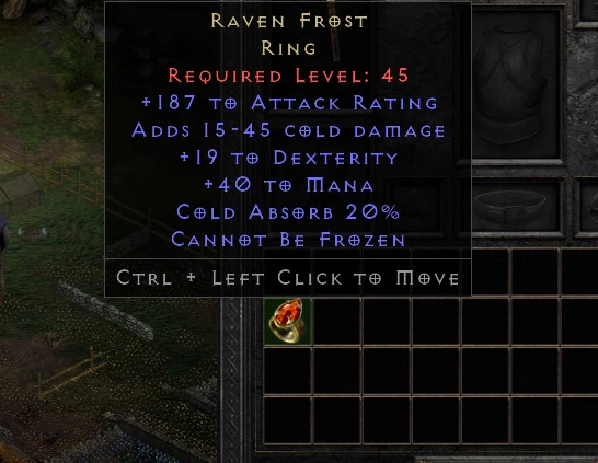 DIABLO 2 RESURRECTED D2R - Raven Frost Ring 19 DEX + Bonus (Dwarf Star ...