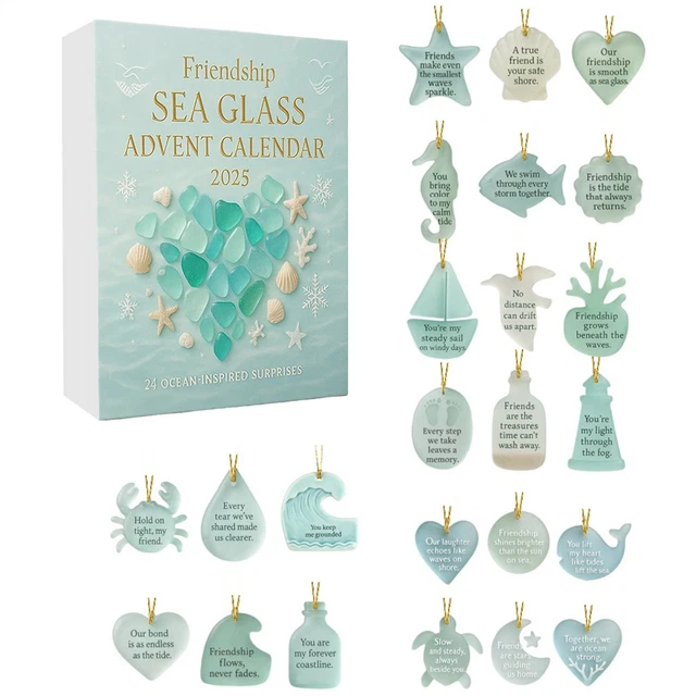 FRIENDSHIP SEA GLASS Advent Calendar 2025，Friendship Sea Glass 24-Day ...