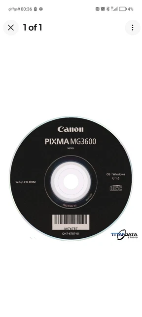 SETUP CD ROM for Canon Pixma MG3600 Series Printer Software MG3610 ...