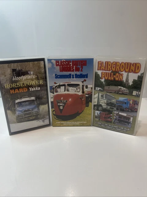 3X VINTAGE TRANSPORT VHS Tapes Horsepower Hard Yakka Classic Lorries ...