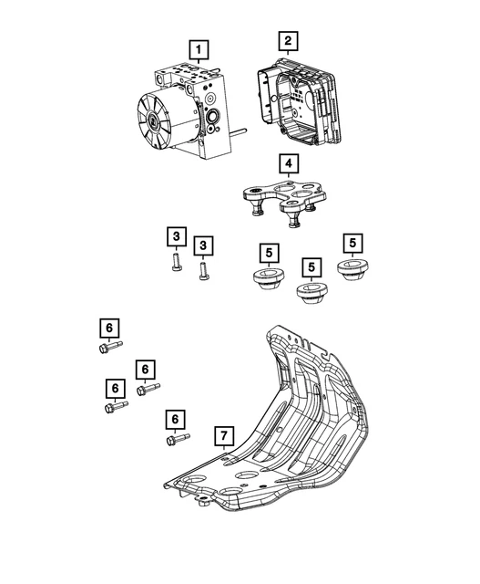 GENUINE MOPAR ANTI-LOCK Brake System Module 68438389AG $298.34 ...