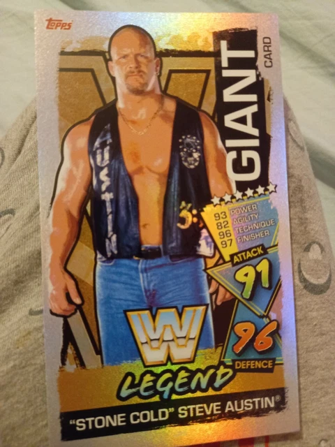 STONE COLD STEVE Austin Wwe Legend Giant Card Slam Attax 2021 £2.00 ...
