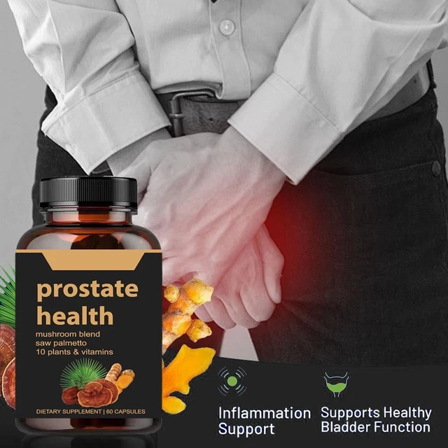 1/2/3X PROSTATE HEALTH Mushroom Blend Saw Palmetto 10 Plants & Vitamins ...