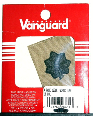 US ARMY LIEUTENANT Colonel Lt Col Rank Insignia Jacket Tab Desert Khaki ...