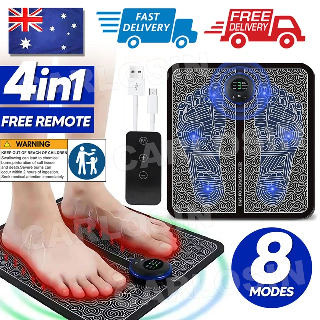 ELECTRIC EMS FOOT Massager Mat Relax Muscle Stimulator Leg Shaping ...