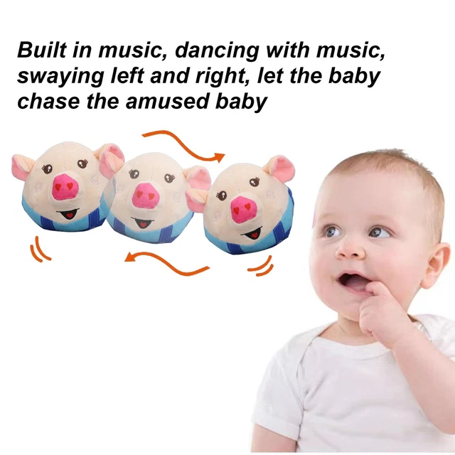 ^(BLUE PIG)ACTIVE MOVING Plush Toy Interactive Sound Effect Soft ...