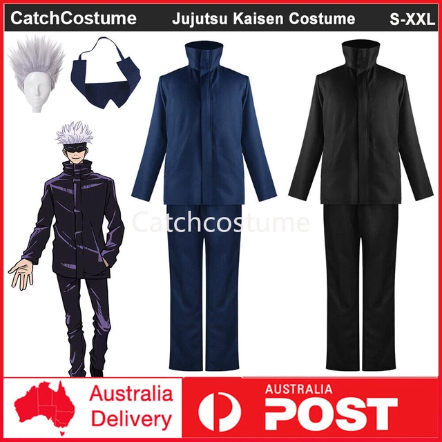 ANIME JUJUTSU KAISEN Satoru Gojo Cosplay Costume School Uniform ...