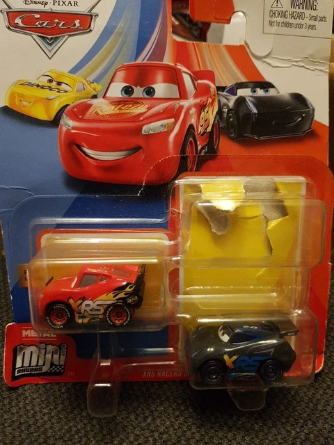 DISNEY PIXAR CARS Mini Racers, XRS Lightning McQueen + XRS Cruz Ramirez ...