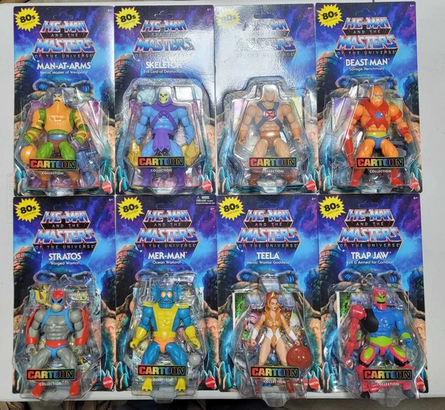 MOTU MASTERS OF the Universe Cartoon Filmation Origins Set of 8 Figures ...