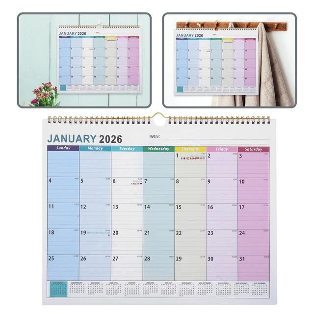 WALL CALENDAR JULY 2025 December 2026 Highlight Multinational Holidays ...