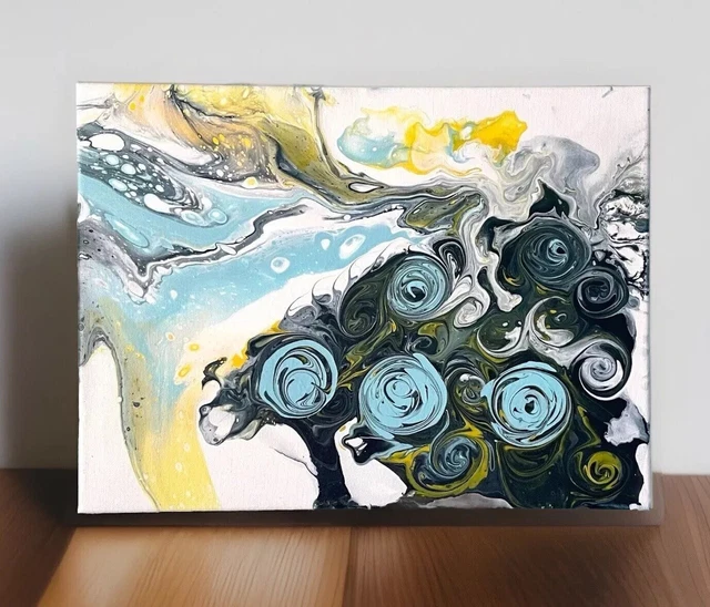 WANDBILD ACRYLGEMÄLDE ACRYL Pouring Unikat 30 × 40 cm Acrylbild NEU Wanddeko EUR 49,00 - PicClick DE