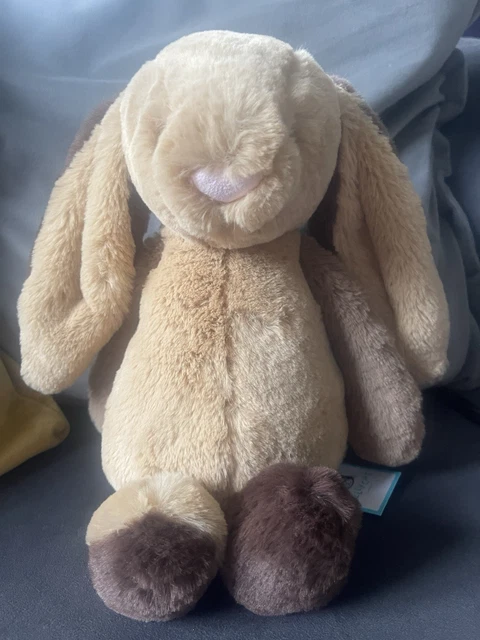 JELLYCAT BASHFUL PATCHWORK Brown Bunny £47.48 - PicClick UK