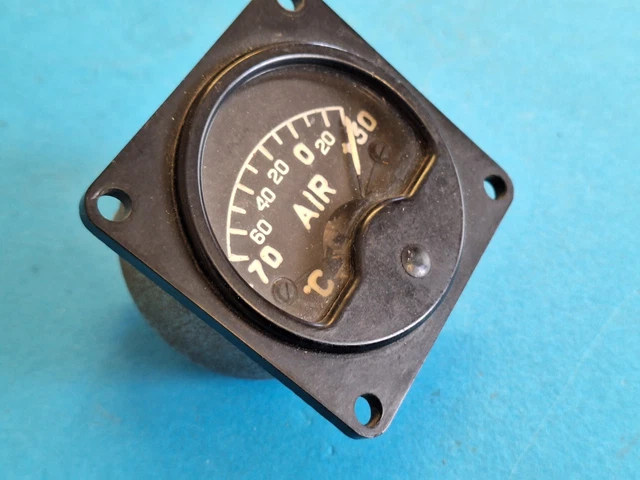 AIRCRAFT COCKPIT INSTRUMENT ~ 200uA Meter ~ Air Temp Gauge °C ~ Ref. No ...